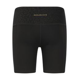 Endurance M&auml;dchen Funktionstights "Floran jr.", schwarz, Gr. 116, mehrfarbig, 23% Elasthan, 77% Polyester, Hosen, mit atmungsaktiver Eigenschaft