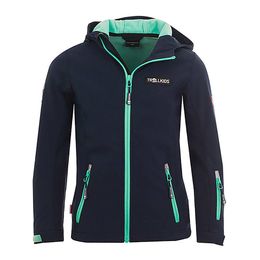 Trollkids Softshelljacke "Oslofjord" in Dunkelblau/ T&uuml;rkis - 39% | Gr&ouml;&szlig;e 116 | Kinder-outdoor-jacken