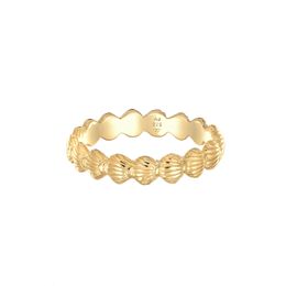 Elli Damen Fingerring "Bandring Muscheln Maritim Beach Look 925 Silber", 58mm, ohne Stein, Silber 925 (Sterlingsilber), 5mm, gold, Silber 925