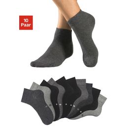 H.I.S. H.I.S Damen Kurzsocken "Damen Herren Kurzschaft Socken", Gr. 35, schwarz, Baumwolle, Baumwollmischung, Elasthan, Polyamid, unifarben, Socken, mit