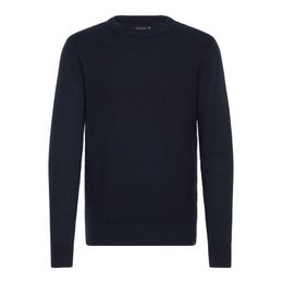 INDICODE Herren Strickfleece-Pullover "Strickpullover IDRicardo", blau, Gr. M, Obermaterial: 100% Baumwolle CO., Pullover