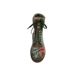 DOGO Damen Schn&uuml;rboots "Future High Top Boots State Of Bliss Damen Stiefeletten", Gr. 36, blau, Lederimitat, Schuhe, Handgefertigt
