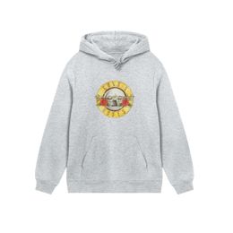 F4NT4STIC Herren Kapuzenpullover "Guns 'n' Roses Vintage Bullet Logo", grau, Gr. XXL, Obermaterial: 80% Baumwolle, 20% Polyester, Pullover, Premium