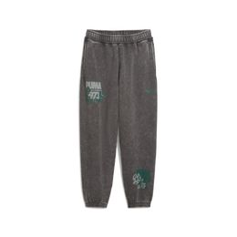 Puma Damen Sporthose "Hoopocalypse Jogginghose Erwachsene", grau, Gr. L, unifarben, Obermaterial: 100% Baumwolle; Tasche – Oben: 100% Baumwolle, Hosen