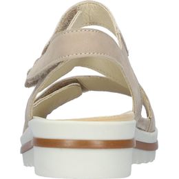 Waldl&auml;ufer WALDL&Auml;UFER Damen Keilsandalette "Hakura", Gr. 4, beige, Nubukleder, Schuhe, Sommerschuh, Sandale, Keilabsatz, in bequemer Schuhweite H