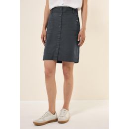 Cecil Damen Minirock, grau, Gr. XXL, unifarben, Web, 98% Baumwolle, 2% Elasthan, R&ouml;cke, mit Elastikbund
