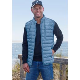 H.I.S. H.I.S Herren Steppweste, blau, Basic, Gr. M, unifarben, Obermaterial: 100% Polyester. Futter: 100% Polyester, Westen, leicht und gut zu verstauen