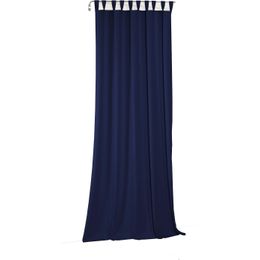 Vorhang WIRTH, B:130cm H:175cm, blau, Jacquard, Baumwolle, Polyester, Wohnzimmer, Gardinen, "Newbury"