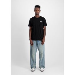 Herren T-Shirt "Signature Backprint T-Shirt", schwarz, Gr. XL, Alpha Industries, Obermaterial: 100% Baumwolle, Shirts