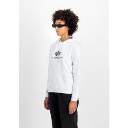 Damen Hoodie "New Basic Hoodie BL W", wei&szlig;, Gr. XS, Alpha Industries, Obermaterial: 80% Baumwolle, 20% Polyester, Sweatshirts