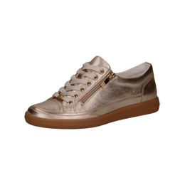 Caprice Damen Sneaker "Caprice Sneaker Leder", Gr. 39, silber, Leder, Schuhe