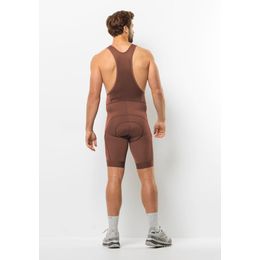 Jack Wolfskin Herren Fahrradhose "MOROBBIA BIB SHORTS M", braun, Gr. M, Obermaterial: 80% Polyamid, 20% Elasthan; Obermaterial 2: 85% Polyester, 15%