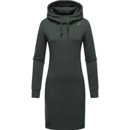 Ragwear Damen Sweatkleid "Sabreen", gr&uuml;n, Gr. XS, Obermaterial: 75% Baumwolle, 22% Polyester, 3% Elasthan, Kleider, Lang&auml;rmliges Baumwoll Kleid mit