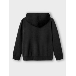 name it Jungen Sweatshirt "NKMOLAF LS NREG SWE WH BRU PB", schwarz, Gr. 134, bedruckt, Sweatware, Obermaterial: 60% Baumwolle, 40% Polyester,