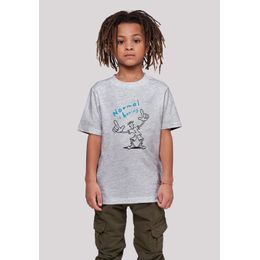 T-Shirt F4NT4STIC "Fido Dido Points Normal Is Boring", Mädchen, Gr. 110/116, erdgrau, Obermaterial: 100% Baumwolle, regular fit, Rundhals, ohne Bündchen, Shirts T-Shirt, Premium Qualität