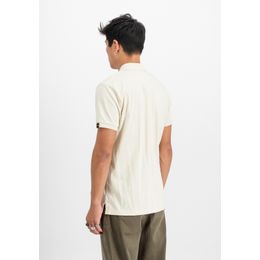 Herren Poloshirt "Basic Polo SL", wei&szlig;, Gr. S, Alpha Industries, Obermaterial: 100% Baumwolle, Shirts