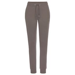 Damen Jogginghose, BENCH. LOUNGEWEAR, Gr. 32, grau, Sweatware, Obermaterial: 60% Baumwolle, 40% Polyester, bestickt, unifarben, Hosen, mit dezenter