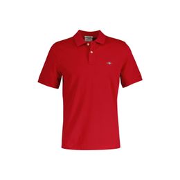 Gant Herren Poloshirt "Poloshirt Regular Shield Pique Polo 1er Pack", rot, Gr. 5XL, Obermaterial: 100% Baumwolle CO., Shirts