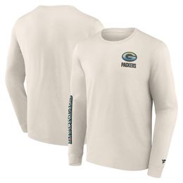 Fanatics Damen T-Shirt "Fanatics T-Shirt Green Bay Packers Gradient LS Crew", wei&szlig;, Gr. L, 100% Baumwolle, Shirts