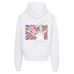 F4NT4STIC Herren Kapuzenpullover "Alice im Wunderland Uhr Hase", wei&szlig;, Gr. S, Obermaterial: 100% Baumwolle, Pullover, Premium Qualit&auml;t, Nostalgie,
