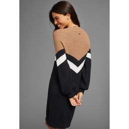 Laura Scott Damen Strickkleid, schwarz, Gr. 44, mehrfarbig, Strick, Obermaterial: 50% Viskose, 28% Polyester, 22% Polyamid, Kleider, mit