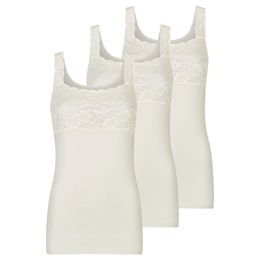 Nina von C. Damen Achselhemd "3er Pack Damen Achselhemd Fine Cotton", Gr. 40, beige, Obermaterial: 100% Baumwolle CO., Unterhemden