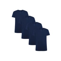Bamboo basics Damen T-Shirt "T-Shirt VELO 4er Pack", blau, Gr. XL, Obermaterial: 68% Viskose CV. 28% Baumwolle CO. 4% Elasthan EL., Shirts