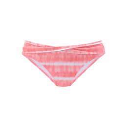s.Oliver Damen Bikini-Hose "Enja", rot, Gr. 38, bedruckt, Recycling-Polyamid, Badehosen, mit Umschlagbund in V-Form