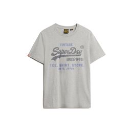 Superdry Herren T-Shirt "T-Shirt VI Heritage Relaxed Tee 1er Pack", grau, Gr. S, Obermaterial: 100% Baumwolle CO., Shirts