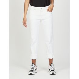 Gang Damen Boyfriend-Jeans "94NADIA", wei&szlig;, Gr. 28, Denim/Jeans, Obermaterial: 93% Baumwolle, 5% Elastomultiester, 2% Elasthan, Jeans, 5-Pocket Style