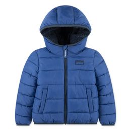LEVI'S KIDS Jungen Steppjacke "LVB SHERPA LINED MDWT PU", blau, Gr. 12, leicht gl&auml;nzend, Web, Obermaterial: 100% Polyester, Jacken, warm wattiert