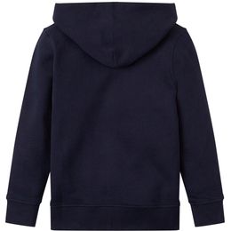 Tom Tailor Jungen Sweatjacke, blau, Gr. 116, unifarben, Obermaterial: 100% Baumwolle, Sweatjacken, mit Kapuze