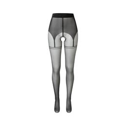 Camano Damen Ouvert Strumpfhose "Strumpfhose 1er Pack", Gr. S, schwarz, 90% Polyamid, 10% Elasthan, Strumpfhosen
