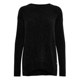 oxmo Damen Strickfleece-Pullover "Strickpullover OXElvina", schwarz, Gr. M, Obermaterial: 100% Polyester PES., Pullover