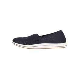 Clarks Damen Sandale "Brinkley", Gr. 35,5, blau, Kunstfaser, Schuhe, mit stylischem perforiertem Design