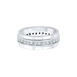 Elli Damen Fingerring "Bandring Klassik Kristalle 925 Silber", 52mm,mit Steinen, Silber 925 (Sterlingsilber), 7mm, silber, Silber 925