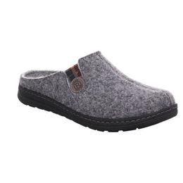 Rohde Herren Pantoffel "ASIAGO", Gr. 43, grau, Filz, meliert, Schuhe, Hausschuh, Clog, Schlappen mit seitlichem Stretch mit Label