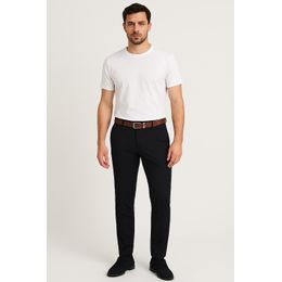 Jack & Jones JACK & JONES Herren Chinohose "JPSTMARCO FRANCO CHINO W BELT", schwarz, Gr. 29, unifarben, Web, Obermaterial: 98% Baumwolle, 2% Elasthan, Hosen