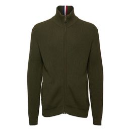 FQ1924 Herren Strickjacke "Strickjacke FQKyle", gr&uuml;n, Gr. S, gestreift, Obermaterial: 95% Baumwolle CO. 5% Polyamid PA., Strickjacken