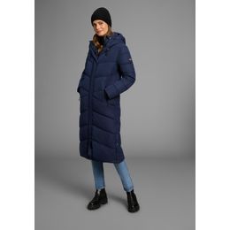 Polarino Damen Steppmantel, blau, Gr. 38, unifarben, Obermaterial: 100% Polyester. Futter: 100% Polyester. Futter R&uuml;ckenteil: 100% Polyester.
