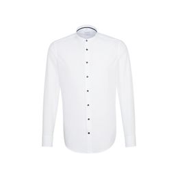Seidensticker Herren Businesshemd "Schwarze Rose", wei&szlig;, Gr. 44, unifarben, 100% Baumwolle, Hemden, Slim 1/1 Stehkragen Uni