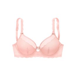 Vivance Damen B&uuml;gel-BH, Gr. 75, rosa, Spitze, Obermaterial: 92% Polyamid, 8% Elasthan, BHs, mit h&uuml;bschen Spitzentr&auml;gern &ndash; auch perfekt f&uuml;r gro&szlig;e