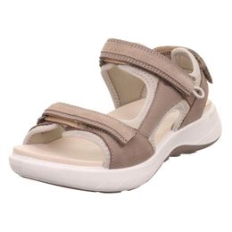 Legero Damen Outdoorsandale "SIRIS 2.0", Gr. 40, beige, Nubukleder, Textil, Veloursleder, Schuhe, Trekking Sandale, Klettschuh mit praktischen