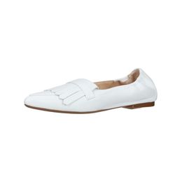 Peter Kaiser Damen Ballerina "Peter Kaiser Slipper Leder", Gr. 35, wei&szlig;, Leder, Schuhe