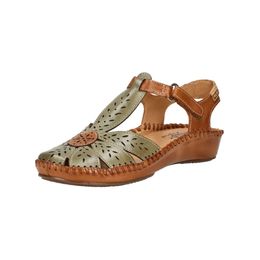 Pikolinos Damen Riemchensandale "Pikolinos Sandalen Leder", Gr. 39, gr&uuml;n, Leder, Schuhe