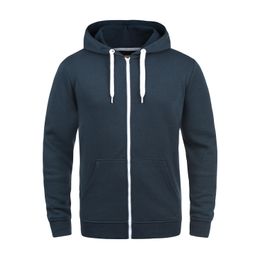 !Solid SOLID Herren Kapuzensweatjacke "Kapuzensweatjacke SDOlli", blau, Gr. L, Obermaterial: 80% Polyester PES. 20% Baumwolle CO., Sweatjacken