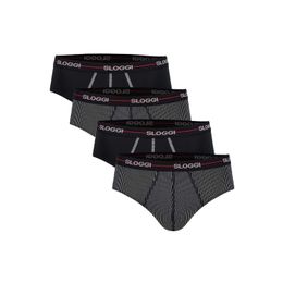 Sloggi Damen Slip "Slip Start midi C4P box 4er Pack", Gr. L, schwarz, Obermaterial: 96% Baumwolle CO. 4% Elasthan EL., Unterhosen