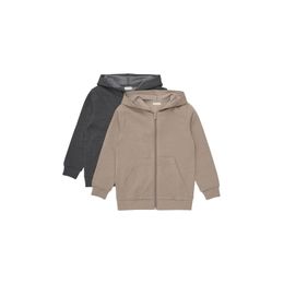 Minymo Jungen Kapuzenpullover "Kapuzensweatjacke MISweat", beige, Gr. 152, Grobstrick, Obermaterial: 100% Baumwolle CO., Sweatjacken
