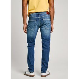 Pepe Jeans Herren Regular-fit-Jeans "STANLEY", blau, Gr. 31, Denim/Jeans, Obermaterial: 93% Baumwolle, 5% Elastomultiester, 2% Elasthan, Jeans