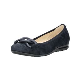 Gabor COMFORT Damen Ballerina "Gabor Comfort Ballerinas Veloursleder", Gr. 39, blau, Veloursleder, Schuhe